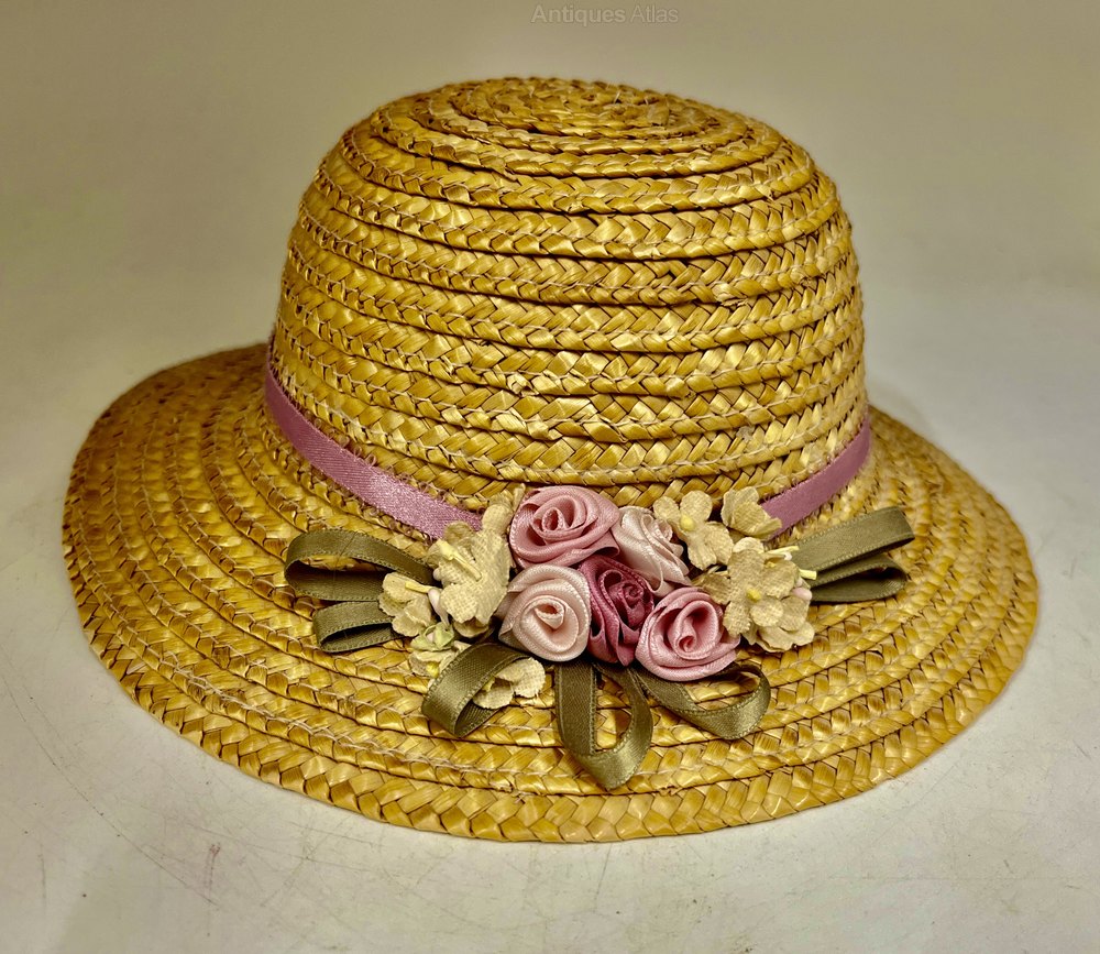 Antiques Atlas - Vintage Childs Straw Hat Circa 1950's