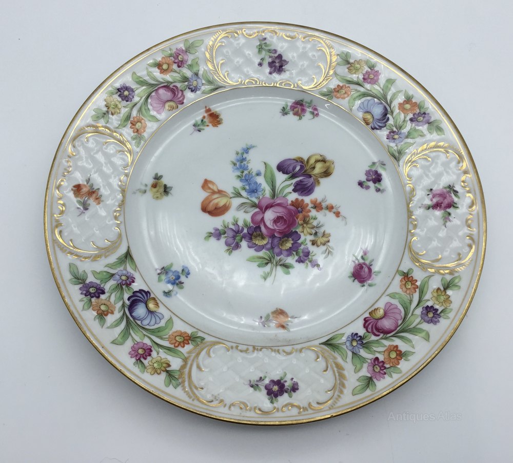 Antiques Atlas - Vintage Schumann Dresden Porcelain Plate