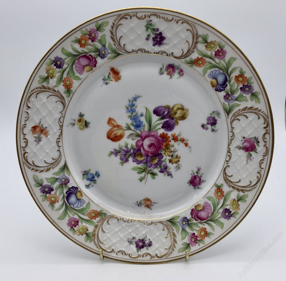 Antiques Atlas - Vintage Schumann Dresden Porcelain Plate