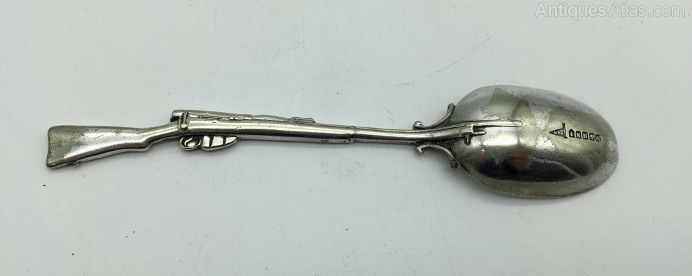 Antiques Atlas - Walker & Hall Silver Plated Rifle Tea Spoon