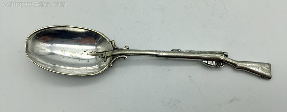 Antiques Atlas - Walker & Hall Silver Plated Rifle Tea Spoon