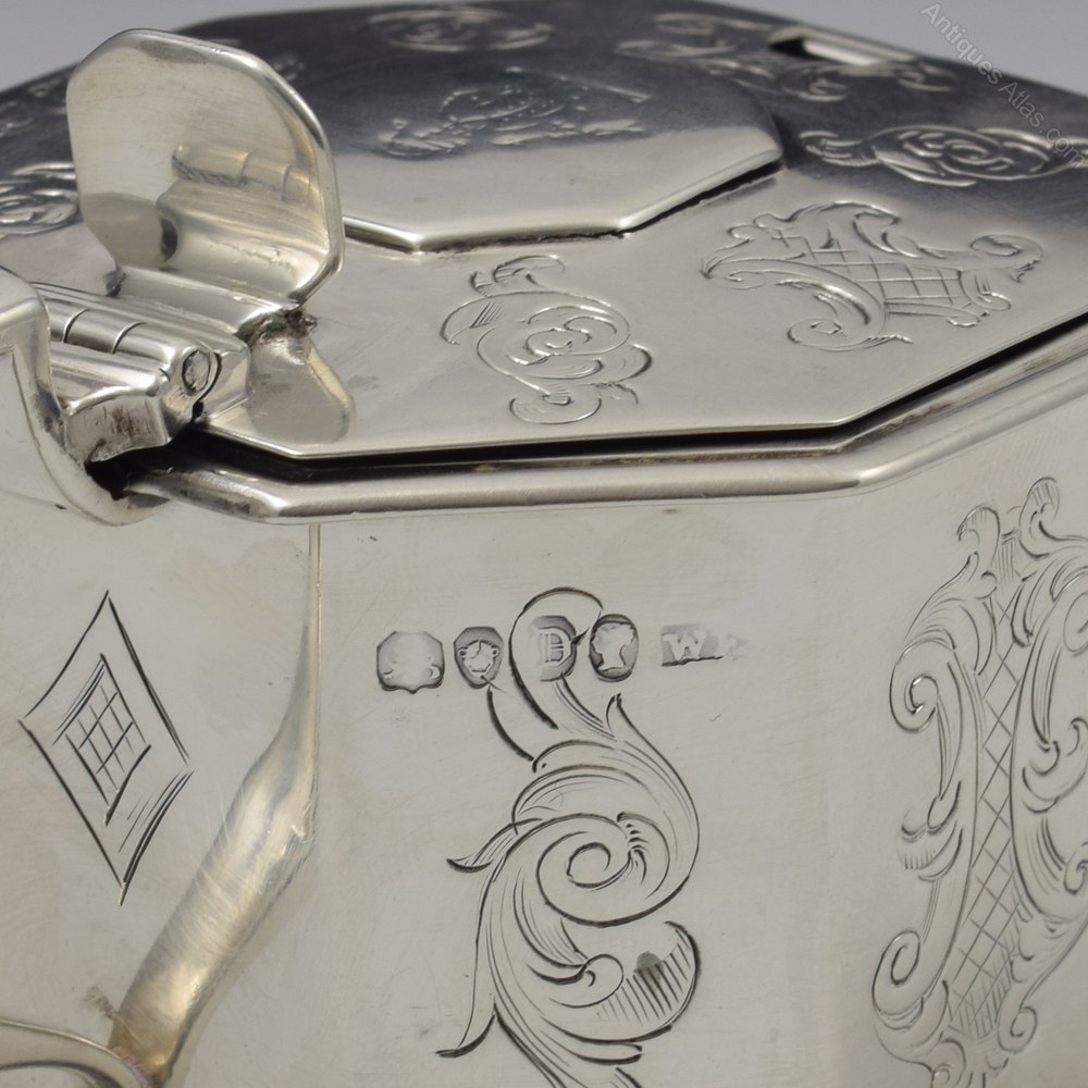 Antiques Atlas - Early Victorian Octagonal Silver Mustard Pot ...