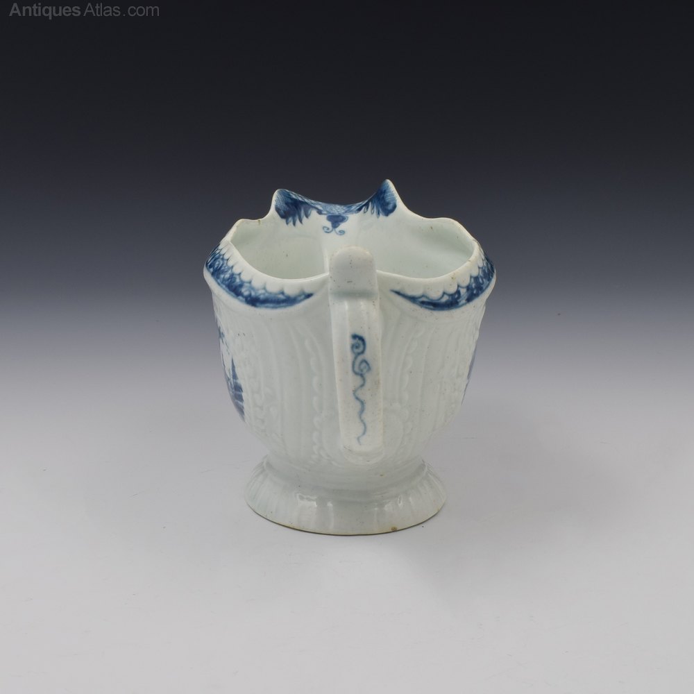 Antiques Atlas - Worcester Fisherman & Billboard Island Sauceboat