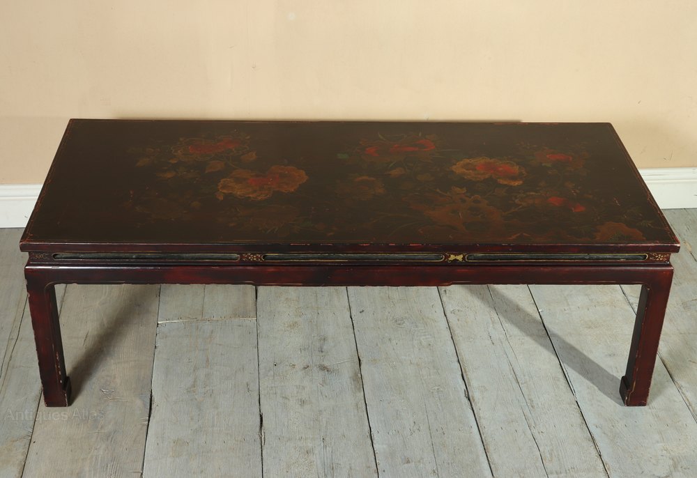 Vintage Chinese Export Chinoiserie Low Table C1920 as457a1553 / 1309 ...