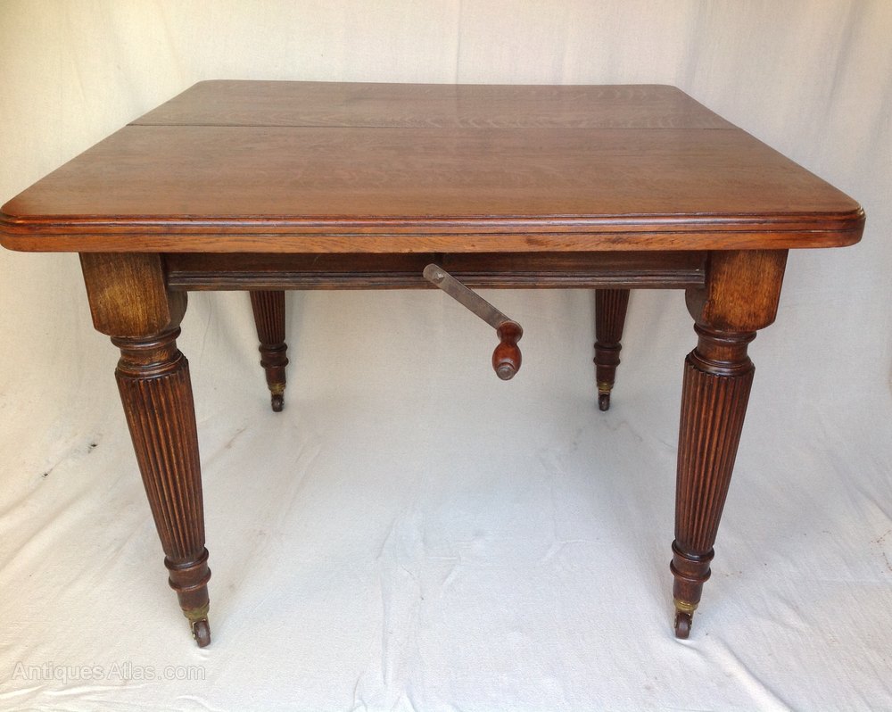 Antique 19th C Victorian Oak Extendable Table - Antiques Atlas