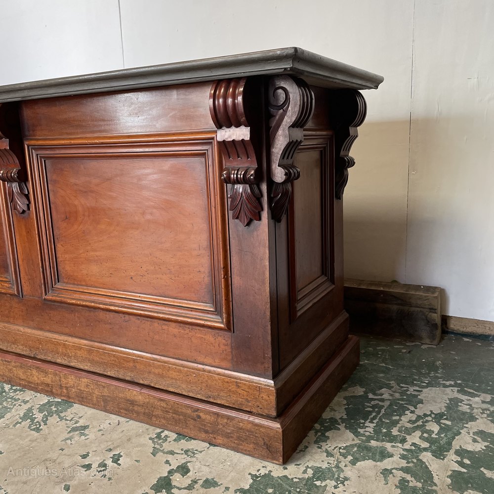 Victorian Mahogany Haberdashery Shop Counter - Antiques Atlas