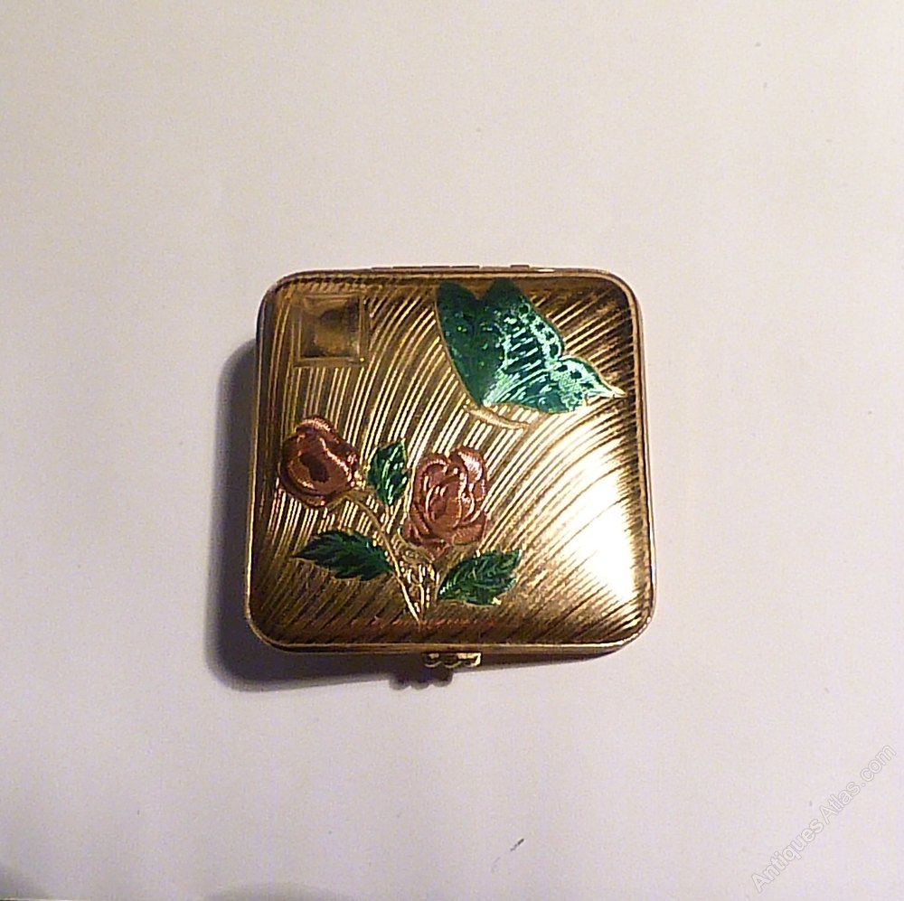 Antiques Atlas - Antique Gifts For Her Gwenda Butterfly Compact