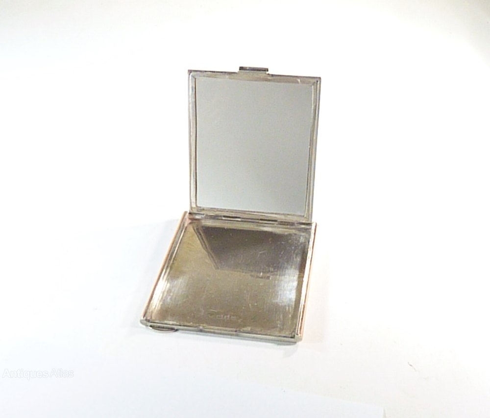Antiques Atlas - Art Deco Silver Compact Mirror Harrods Ltd 1939 as395a1859