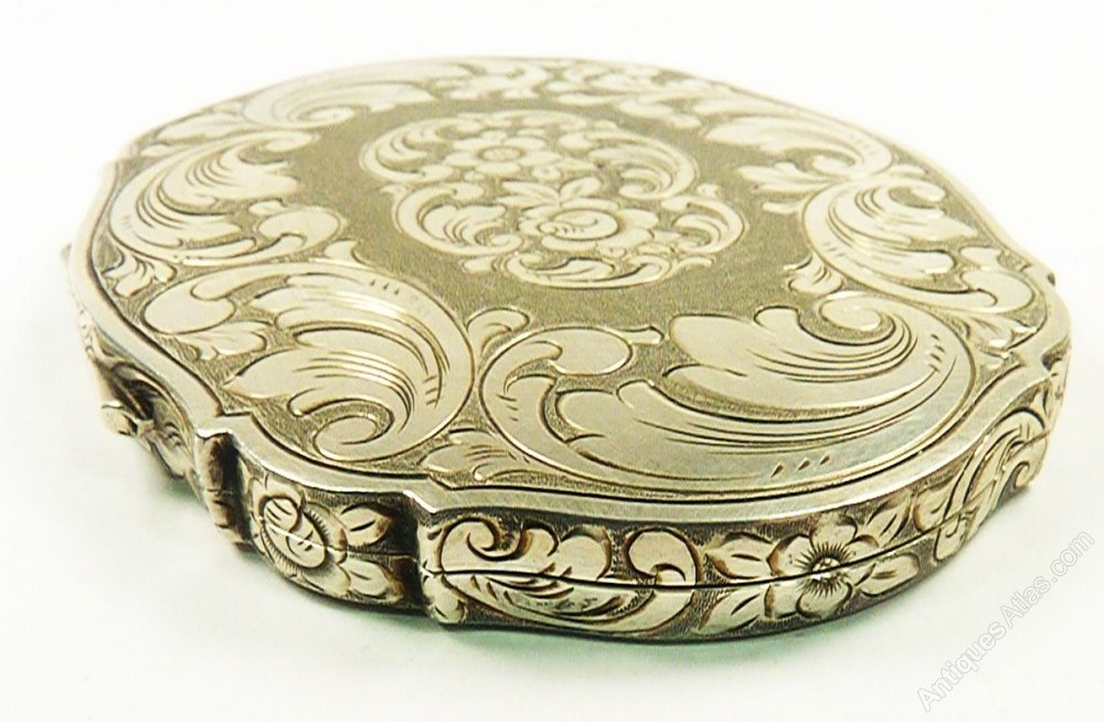 Antiques Atlas - Continental Silver Powder Compact 25th Anniversary ...