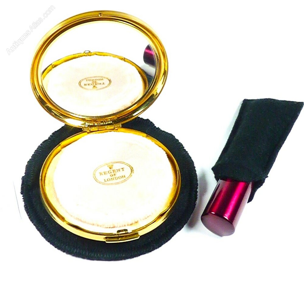 Antiques Atlas - Crimson And Gold Regent Of London Vanity Set as395a2771