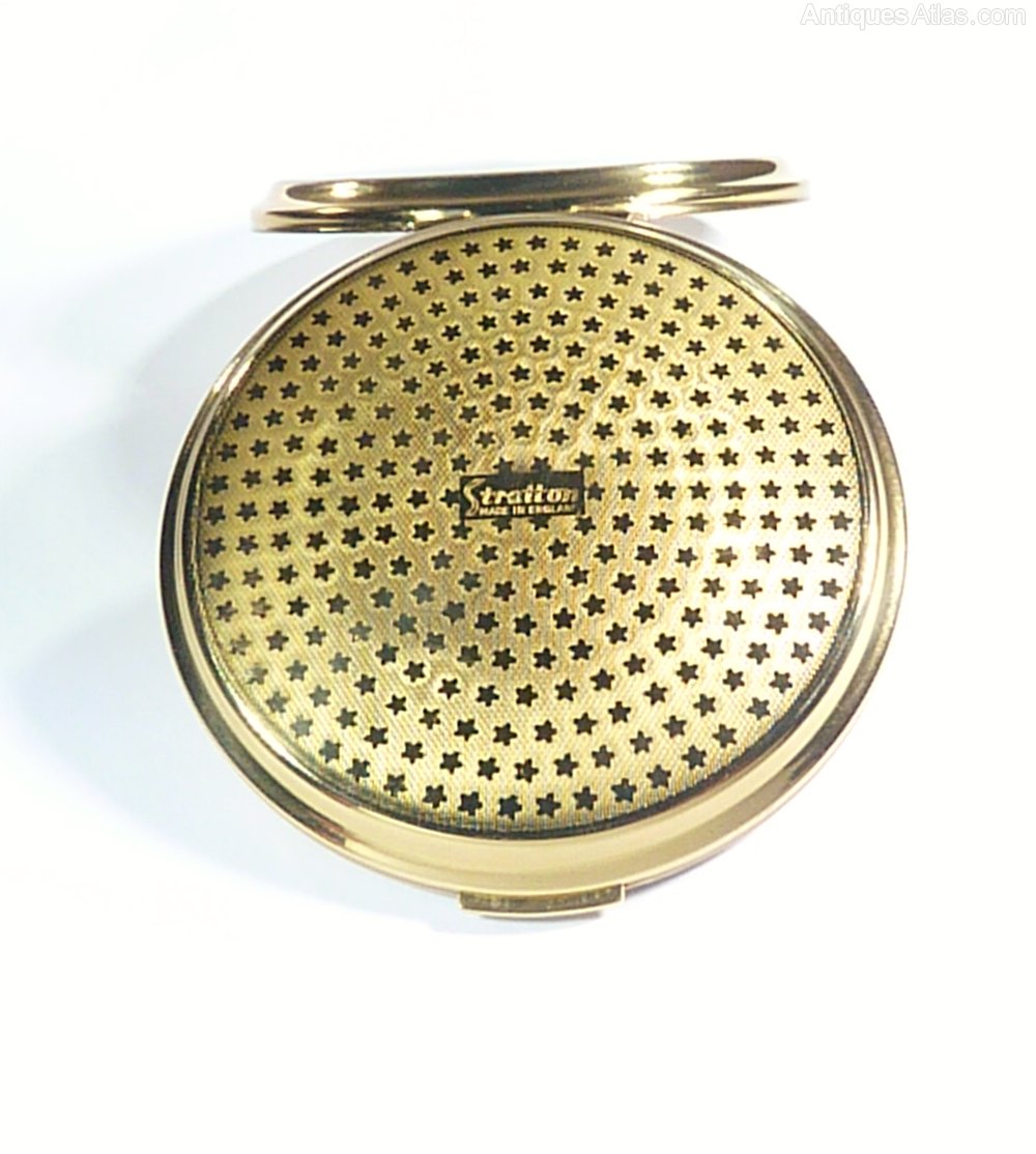 Antiques Atlas - Pressed Powder Compact With Mirror Unused 1960s as395a1984
