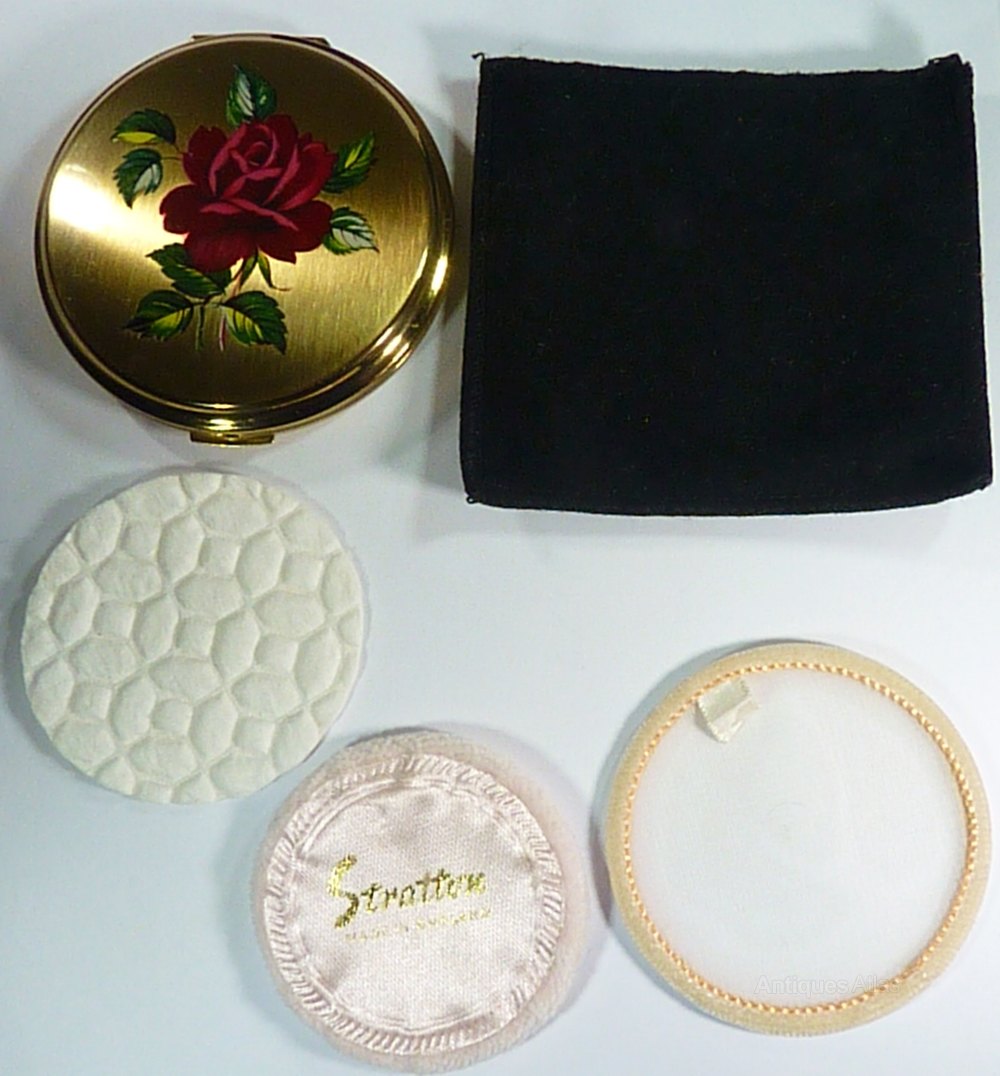 Antiques Atlas - Pressed Powder Compact With Mirror Unused 1960s as395a1984