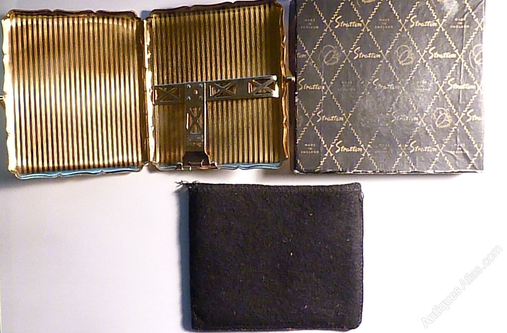 Antiques Atlas - Rare Ballotini & Enamel Stratton Cigarette Case