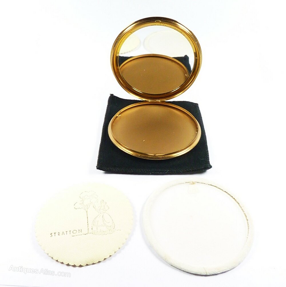 Antiques Atlas - Rare Floral Stratton Compact Mirror 1940s as395a2868