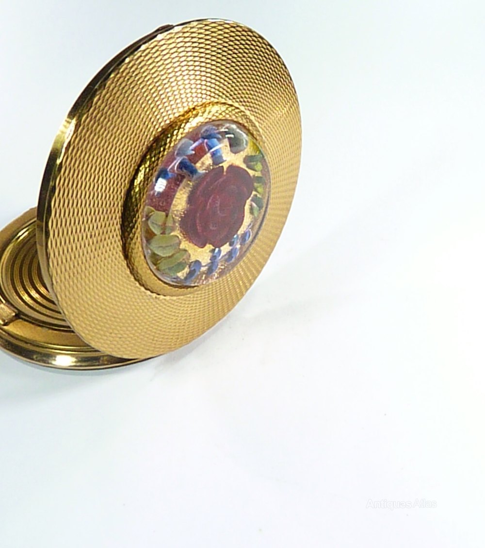 Antiques Atlas - Refillable Loose Powder Compact Case Lucite 1950s