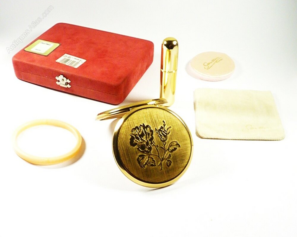 Antiques Atlas - Retro Stratton Atomiser Compact Mirror Set Unused ...