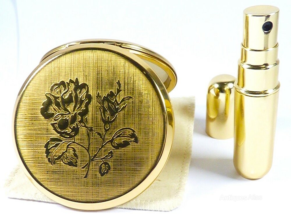 Antiques Atlas - Retro Stratton Atomiser Compact Mirror Set Unused ...