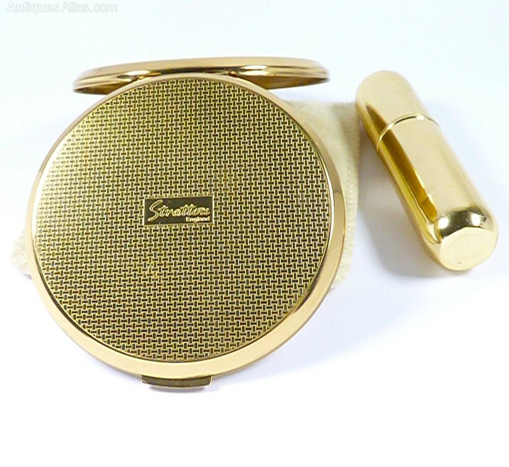 Antiques Atlas - Retro Stratton Atomiser Compact Mirror Set Unused ...