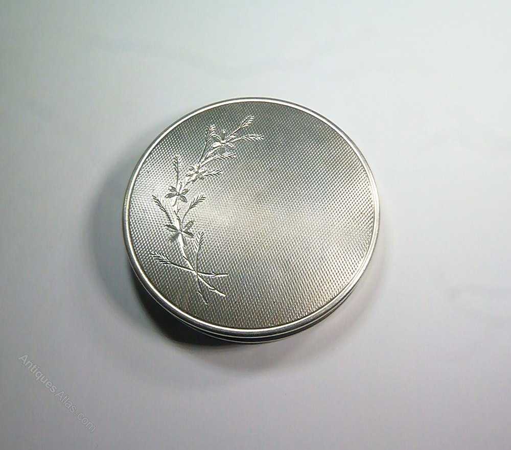 Antiques Atlas - Solid Silver Compact Mirror 1961