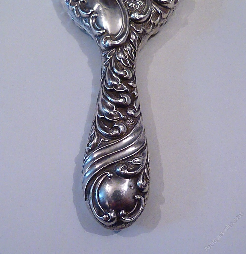 Antiques Atlas - Solid Silver Art Nouveau Hand Mirror as395a772
