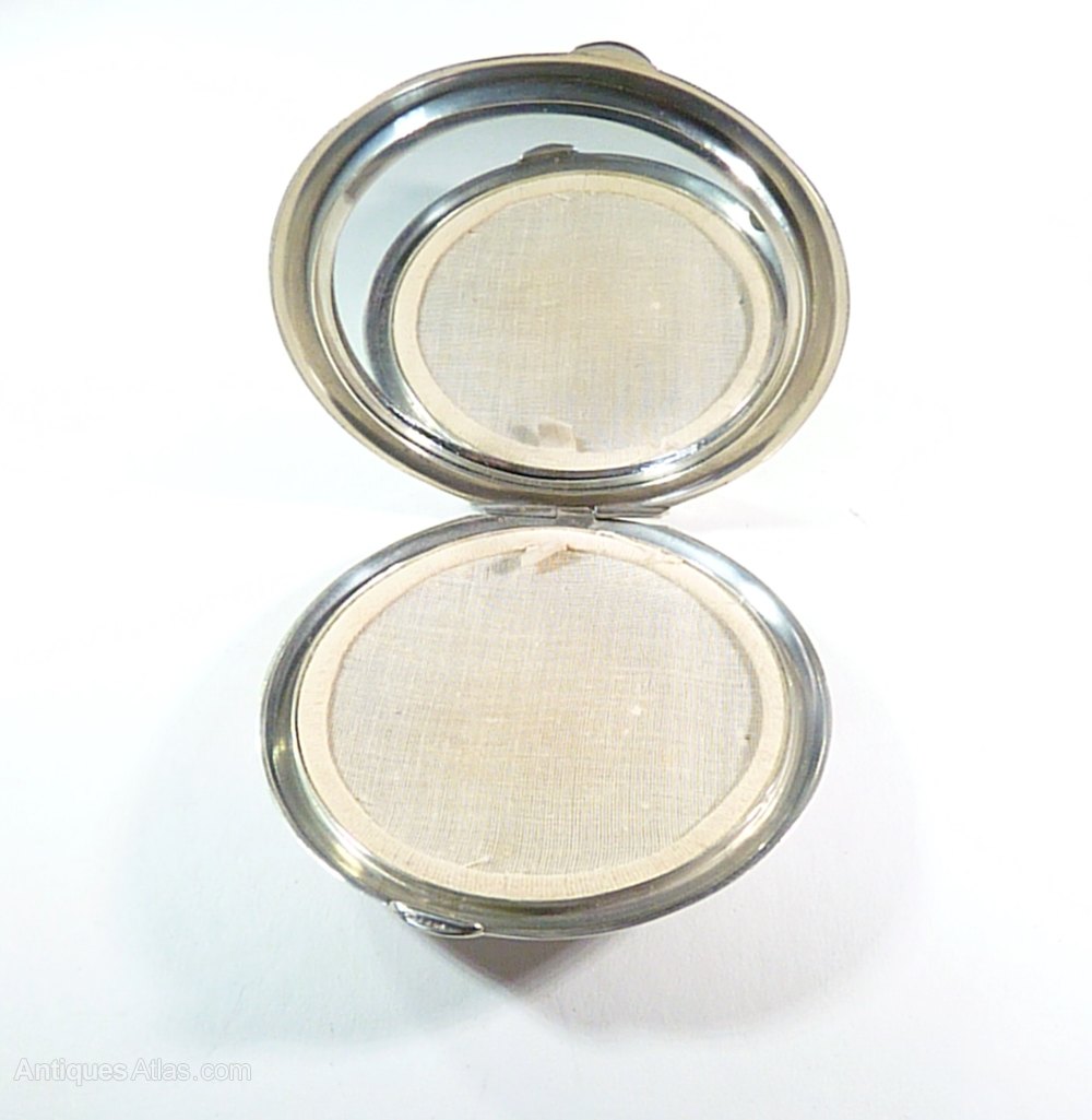 Antiques Atlas - Sterling Silver Art Deco Loose Powder Compact