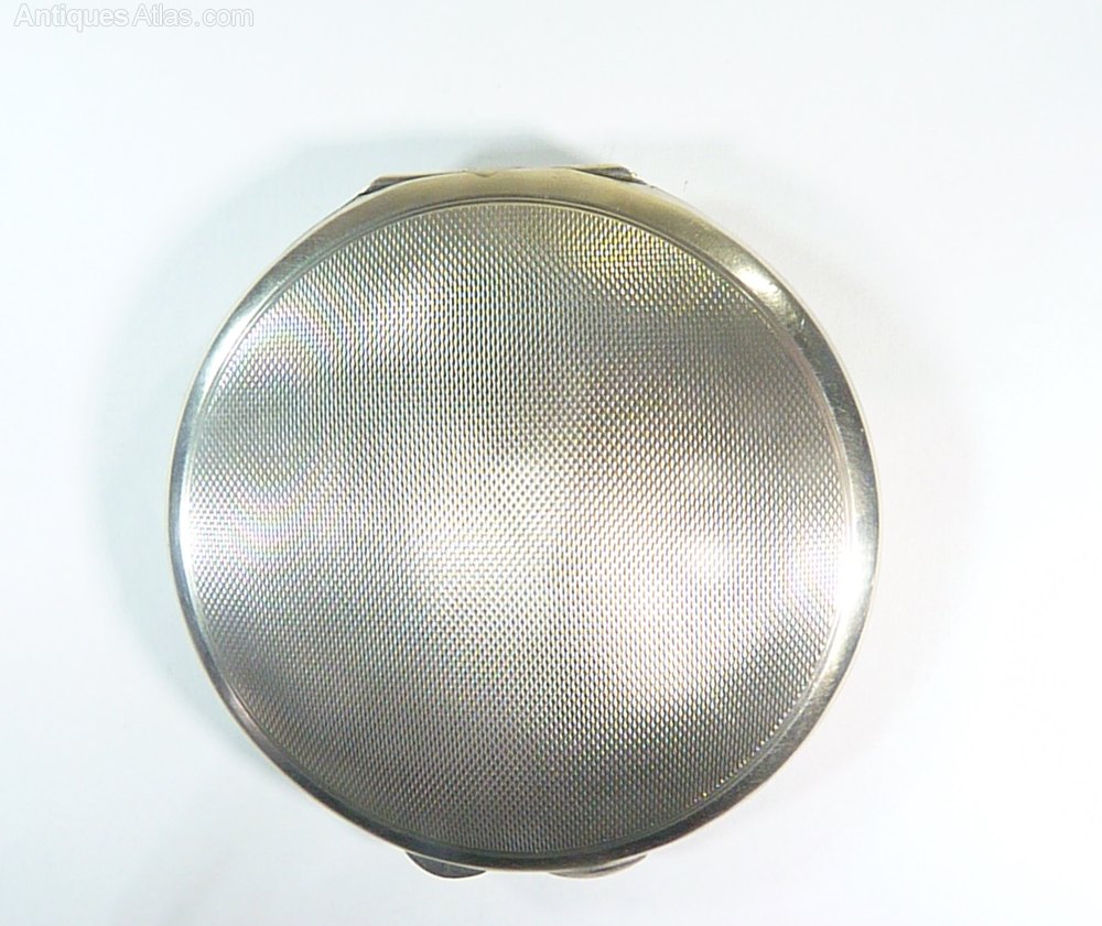 Antiques Atlas - Sterling Silver Art Deco Loose Powder Compact