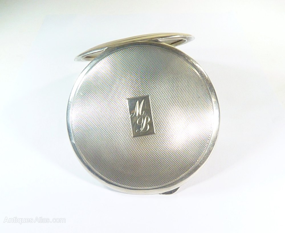Antiques Atlas - Sterling Silver Art Deco Loose Powder Compact