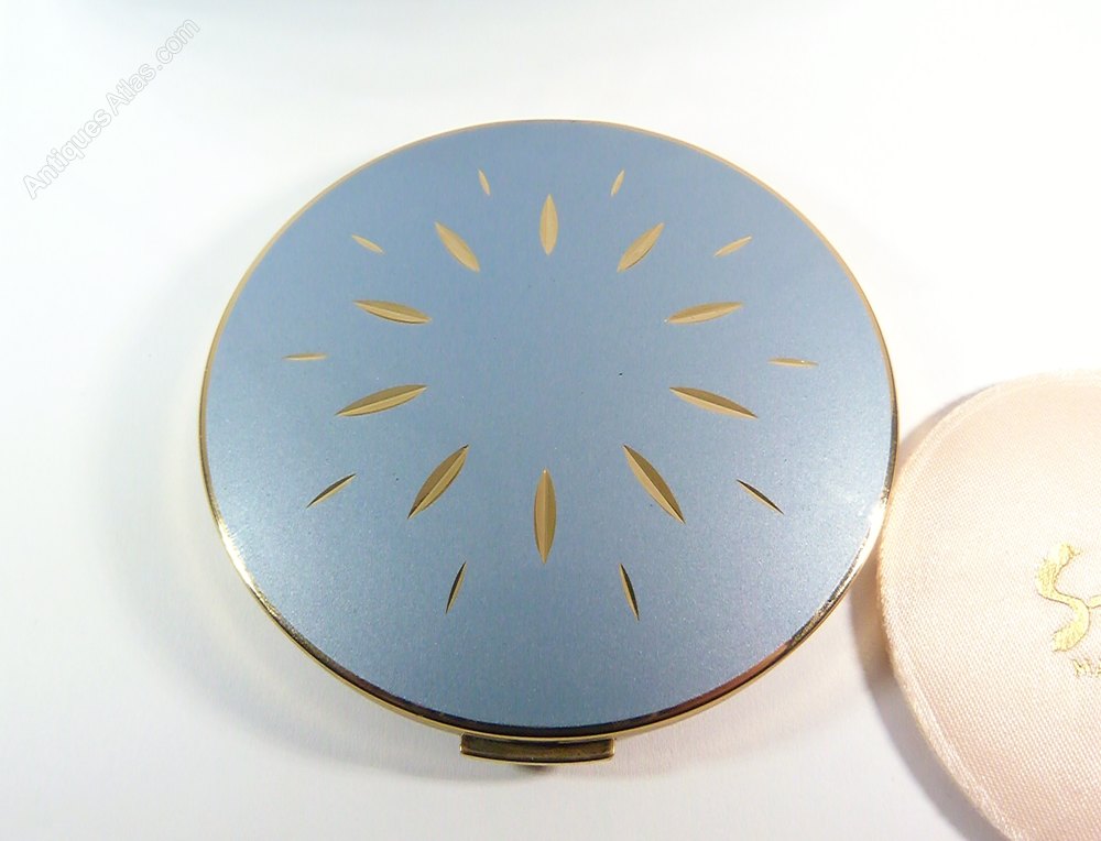 Antiques Atlas - Unused Blue Enamel Stratton Compact