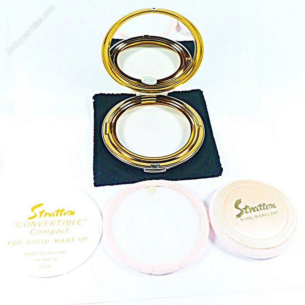 Antiques Atlas - Unused Floral Stratton Makeup Mirror 1970s as395a2837