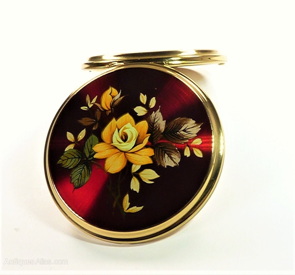 Antiques Atlas - Vintage Red Stratton Mirror Compact