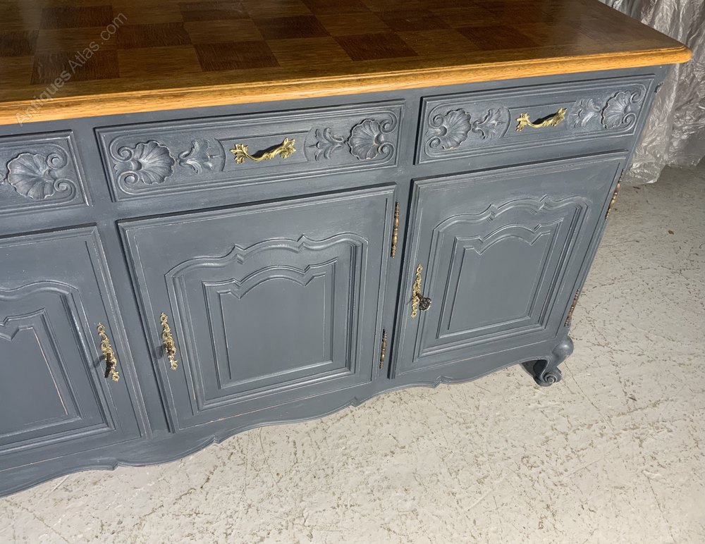 Painted French Carved Oak Sideboard - Antiques Atlas