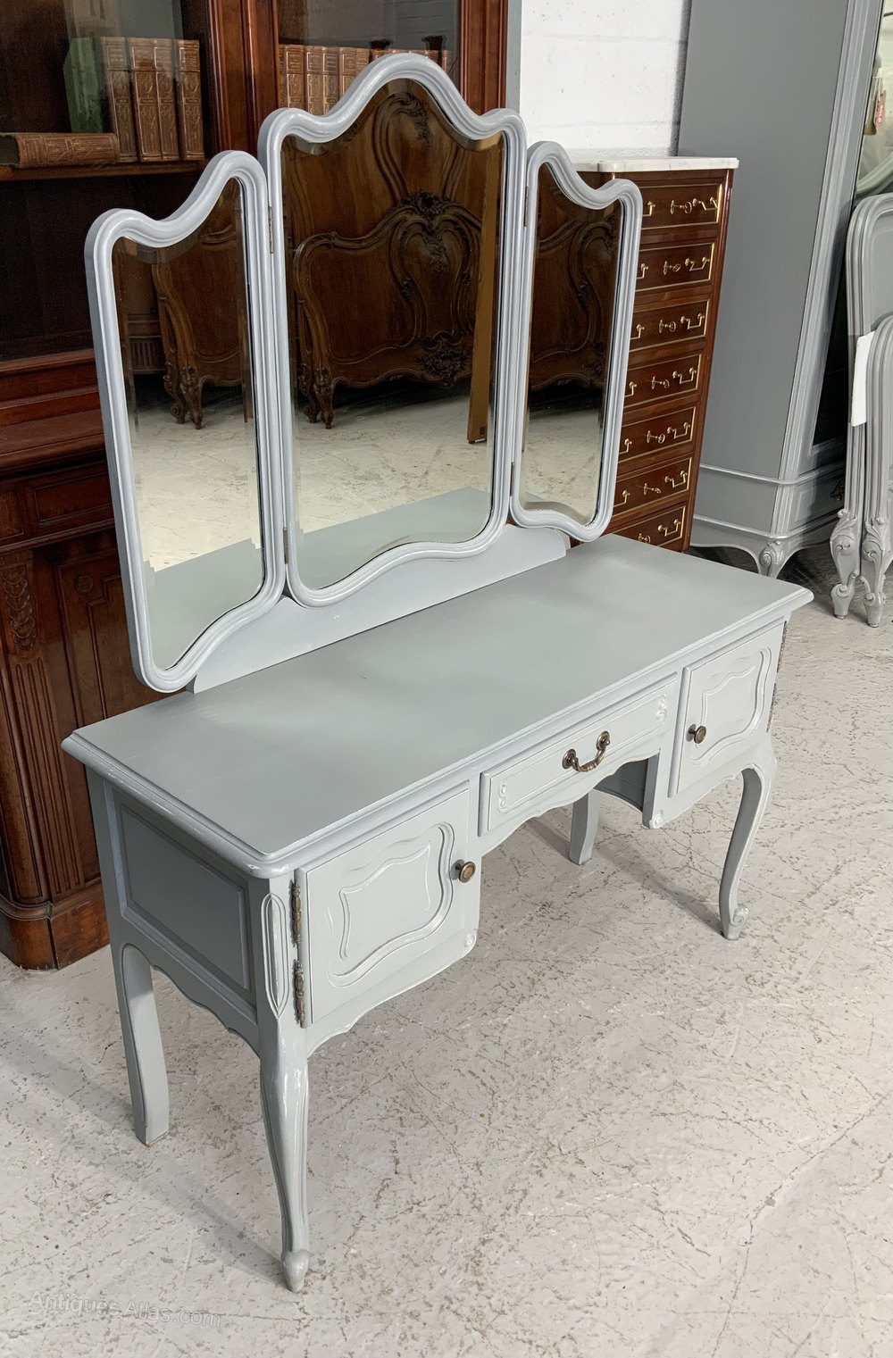 Painted French Dressing Table - Antiques Atlas