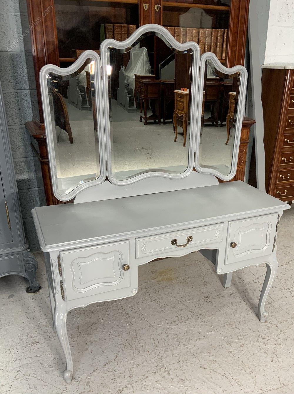 Painted French Dressing Table - Antiques Atlas
