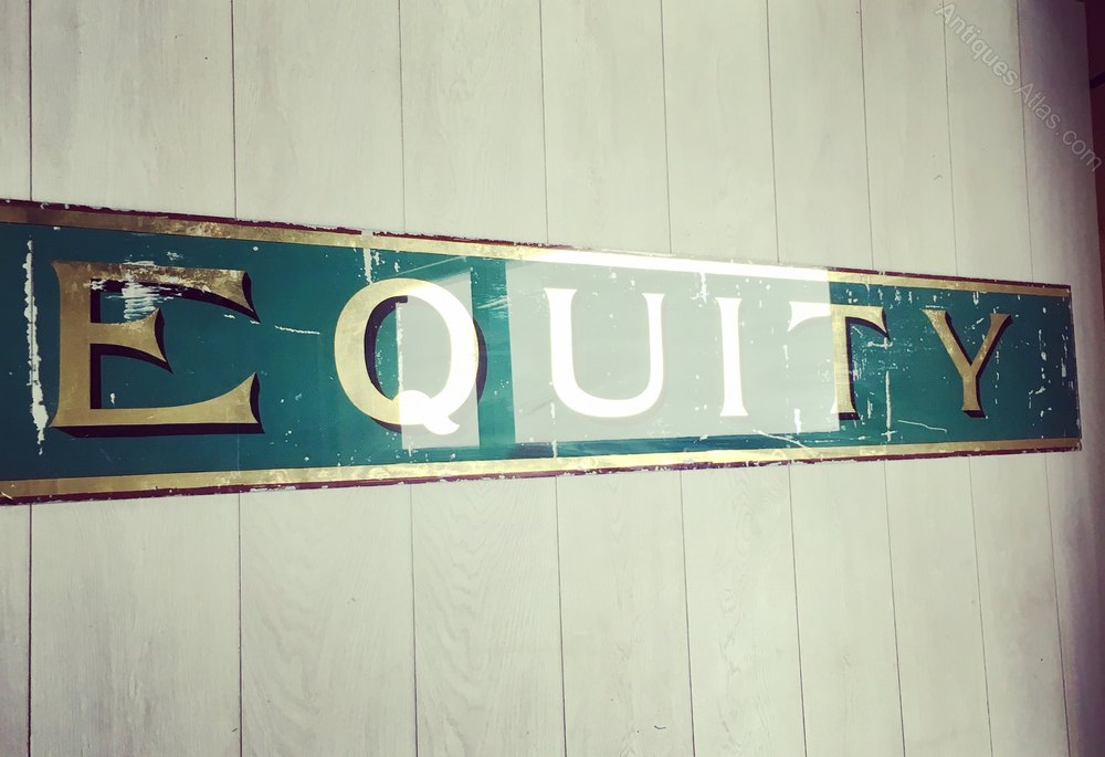 Antiques Atlas - EQUITY Victorian Glass Shop Sign as391a234 / 3111