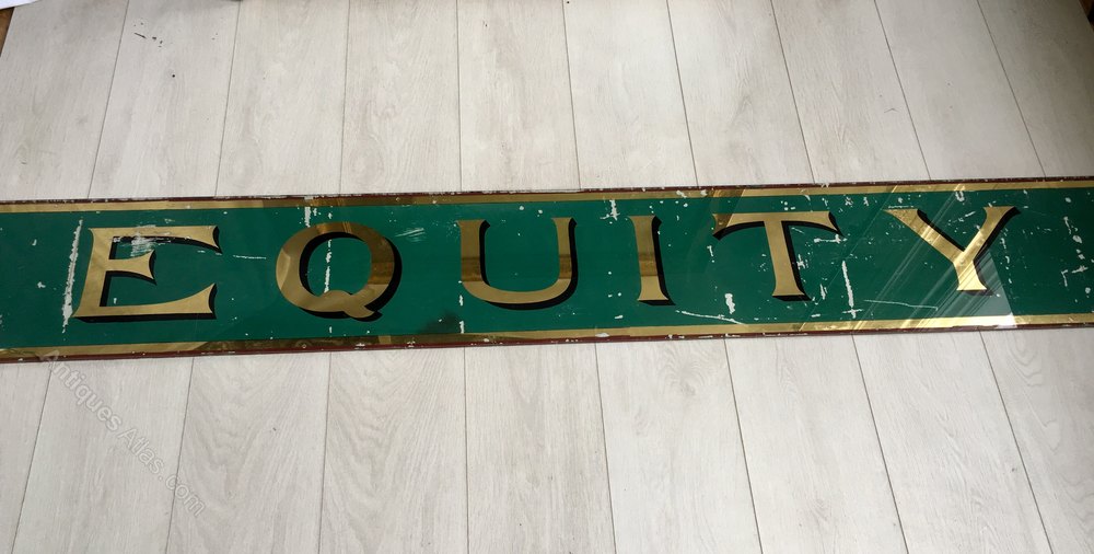 Antiques Atlas - EQUITY Victorian Glass Shop Sign as391a234 / 3111