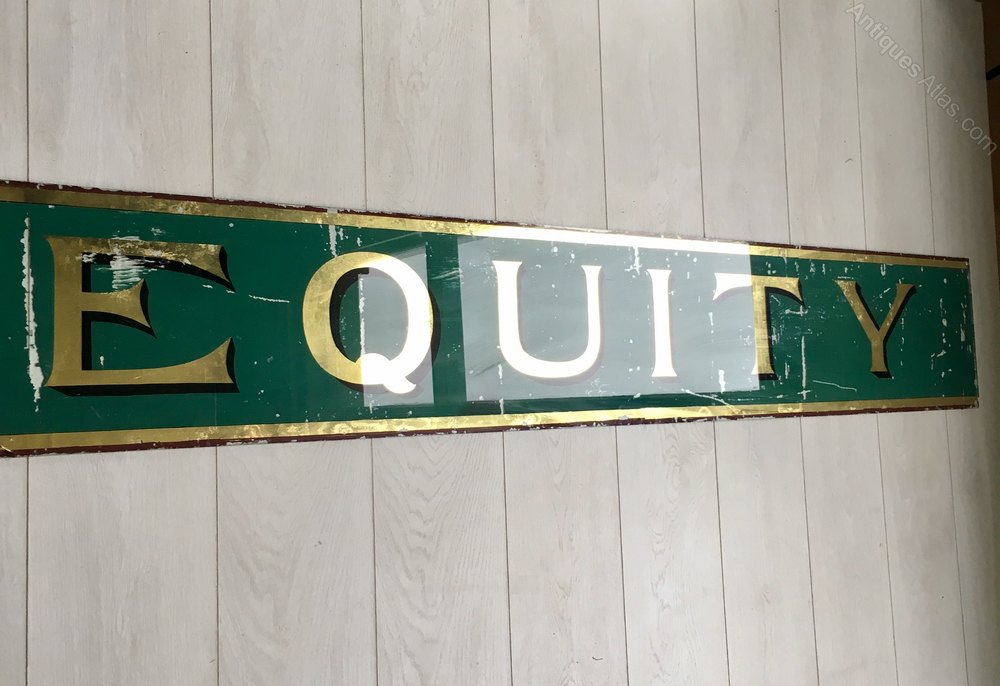 Antiques Atlas - EQUITY Victorian Glass Shop Sign as391a234 / 3111