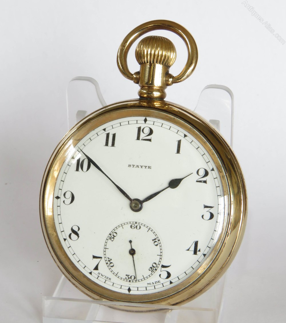 Antiques Atlas - 1920s Stayte Pocket Watch By Tavannes