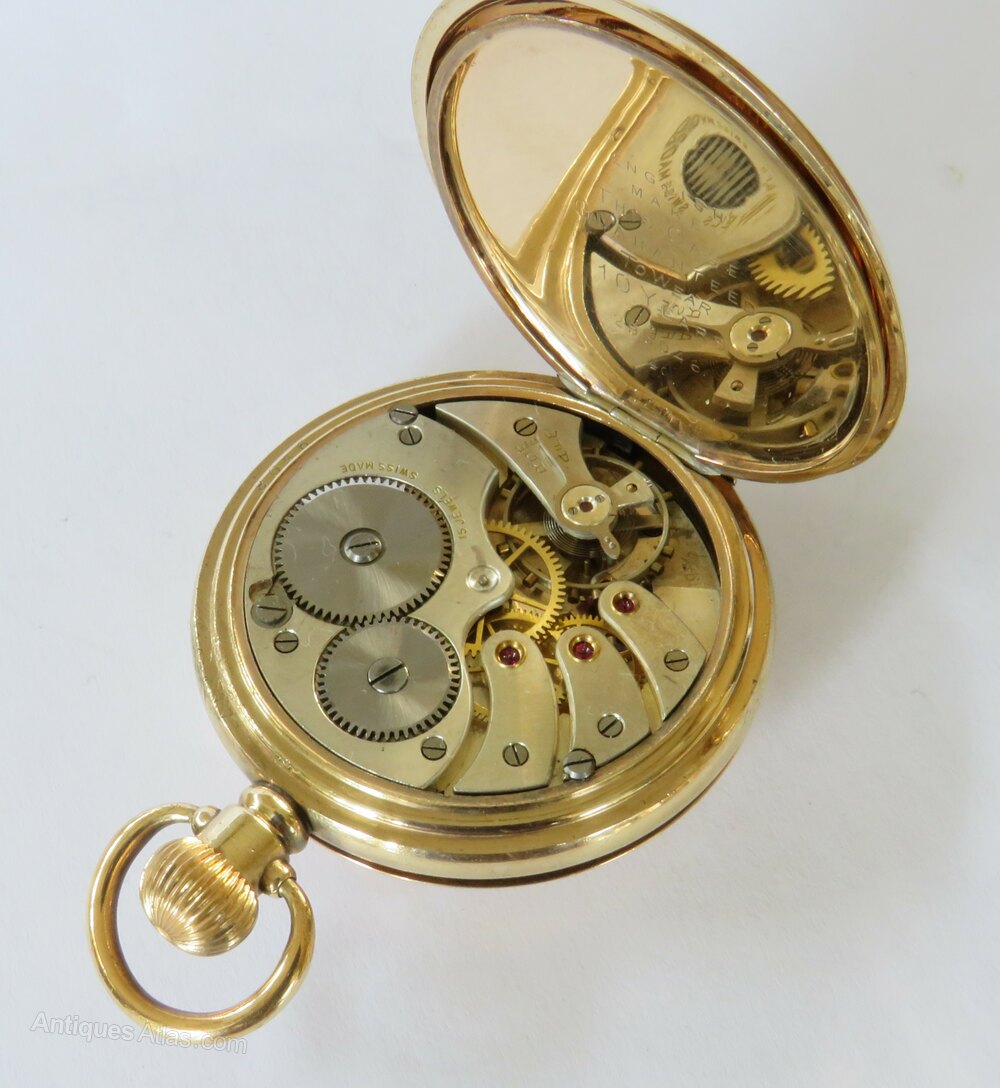 Antiques Atlas - 1930s Buren Half Hunter Pocket Watch, Bristol as170a12374