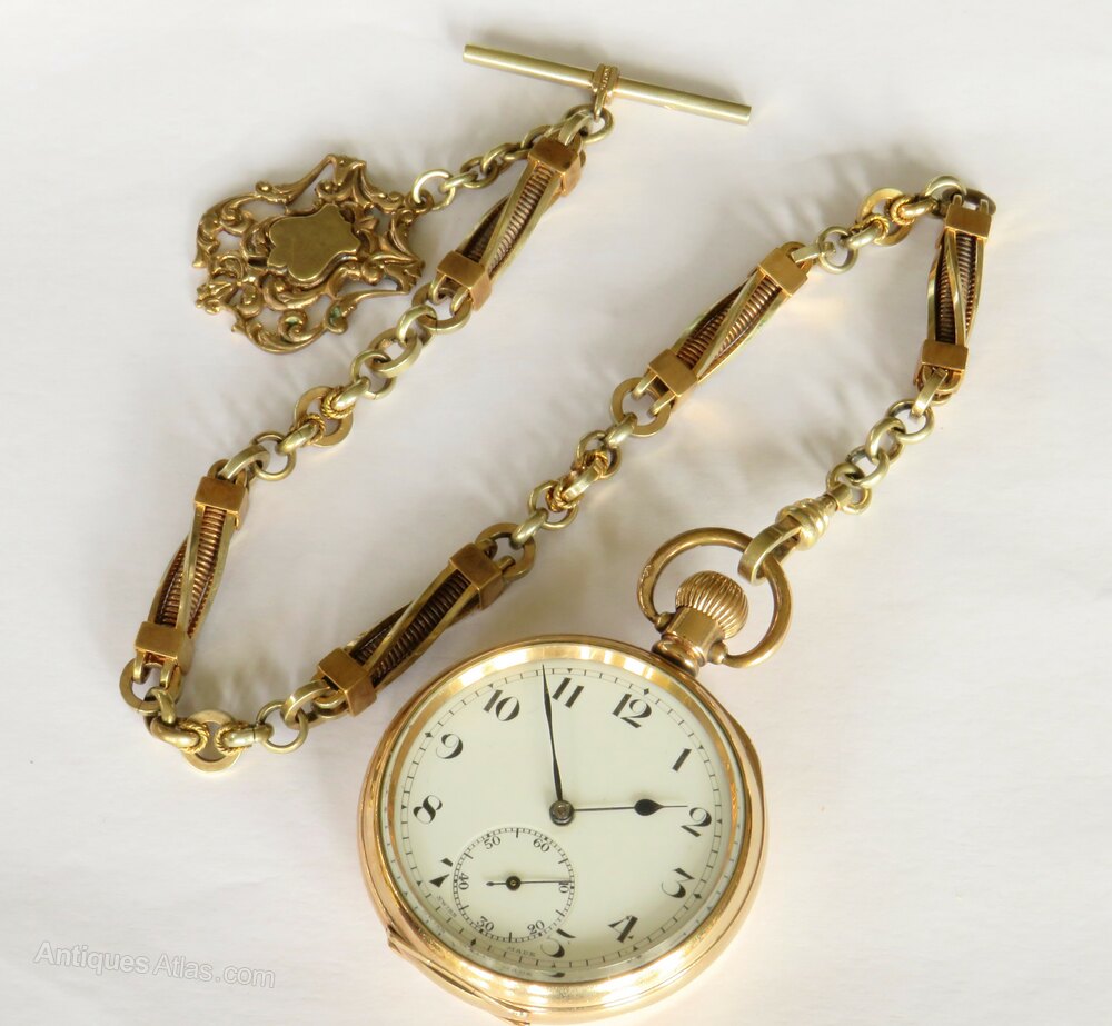 Antiques Atlas - 1930s Cyma Pocket Watch And Chunky Chain as170a13185