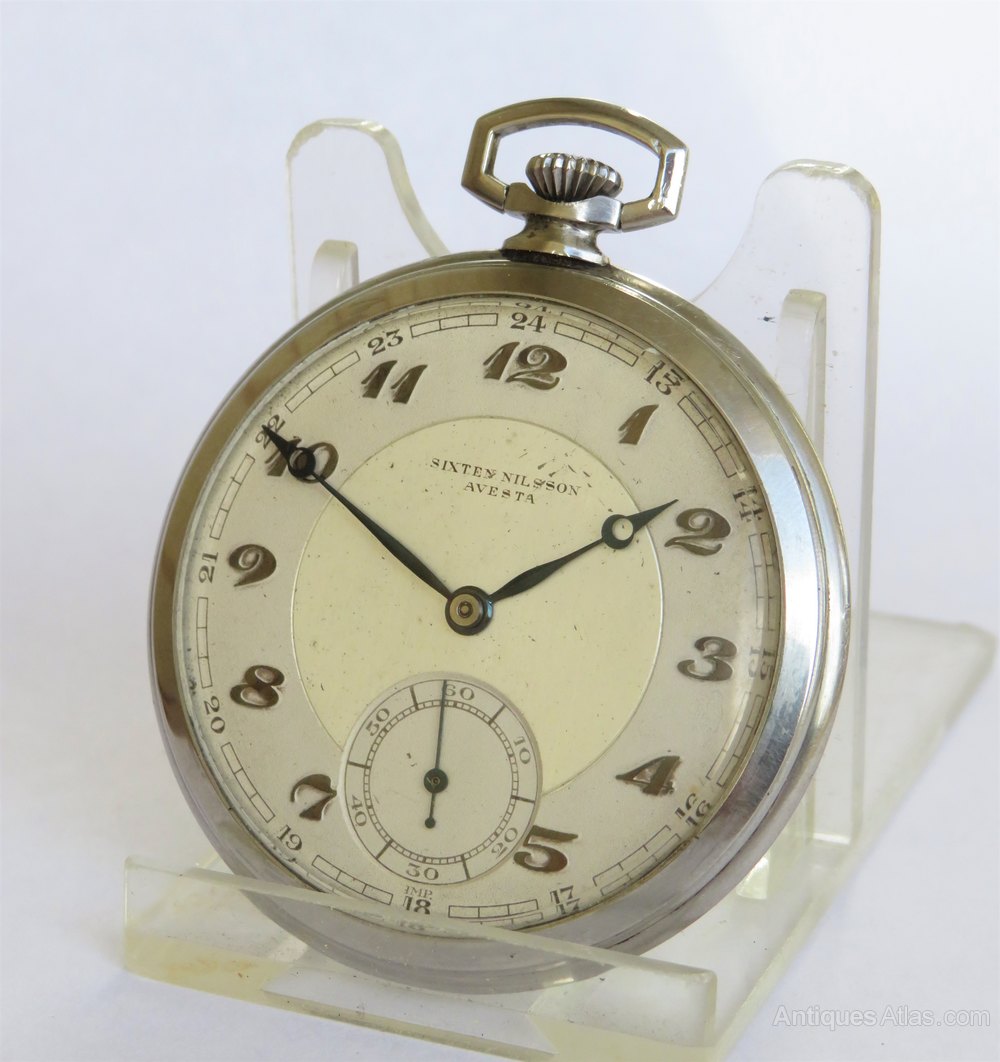 Antiques Atlas - 1930s G Thommen Revue Pocket Watch as170a6107