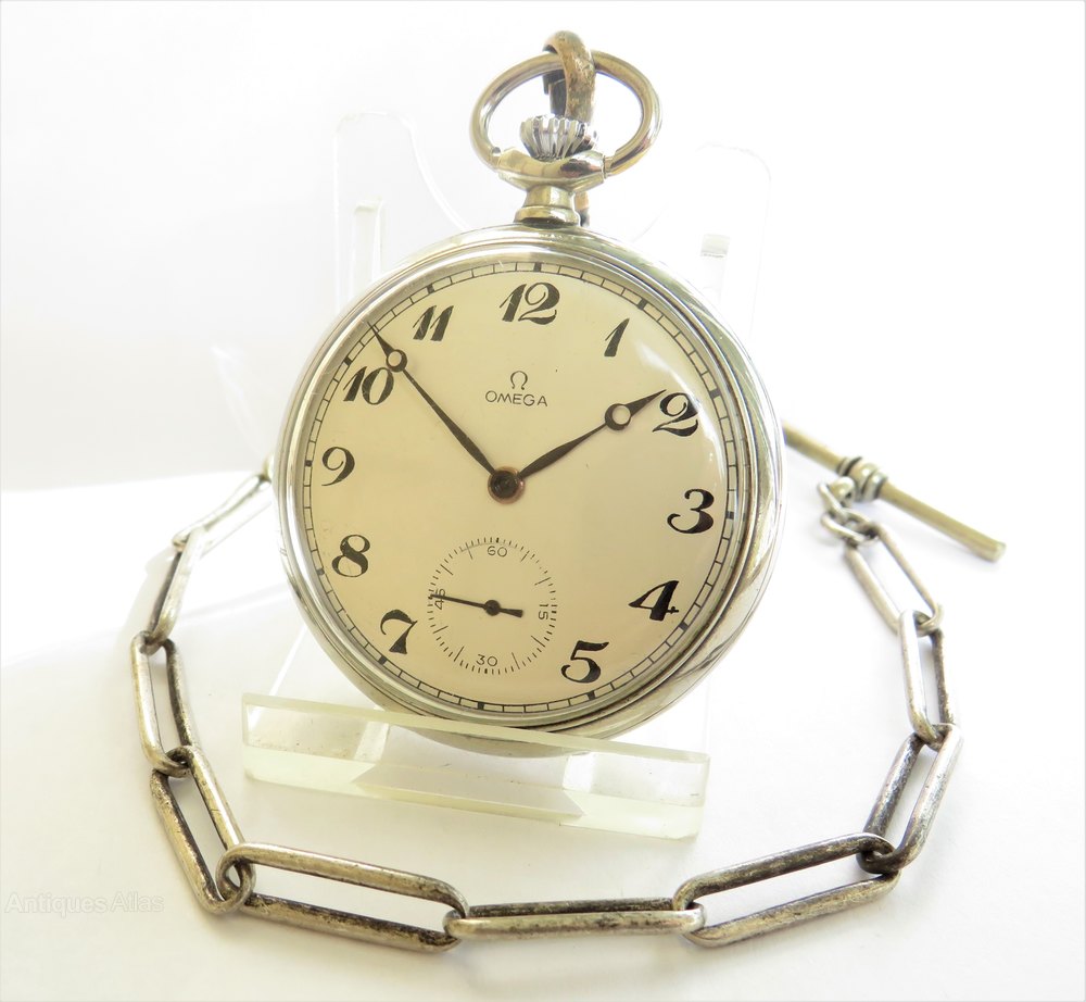 Antiques Atlas - 1930s Omega Pocket Watch And Chain
