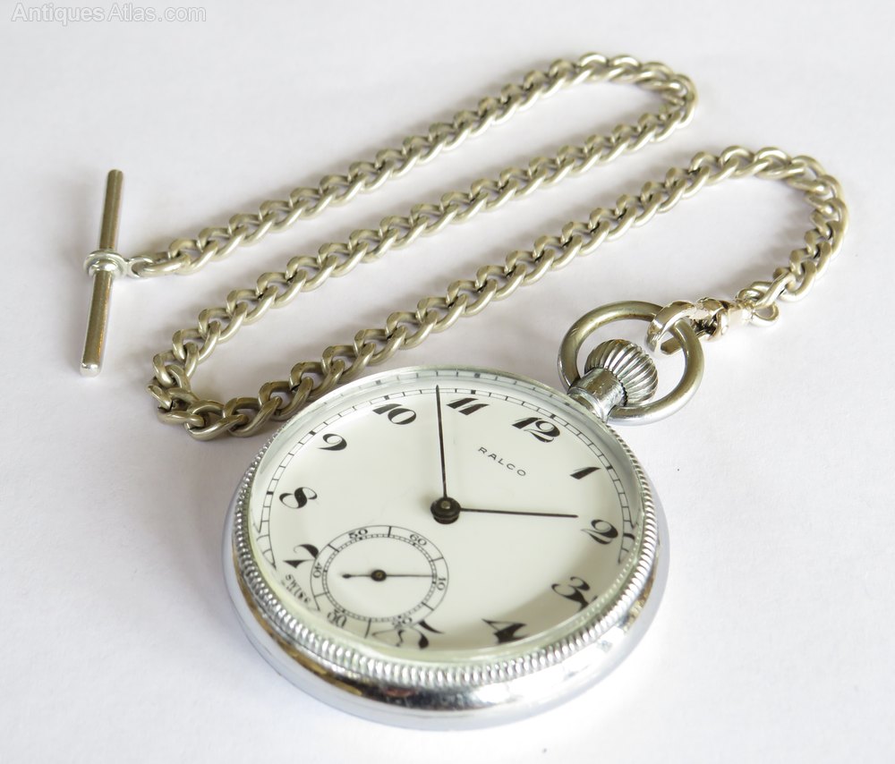 Antiques Atlas - 1930s Ralco Pocket Watch And Chain