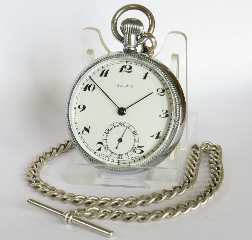 Antiques Atlas - 1930s Ralco Pocket Watch And Chain as170a12231