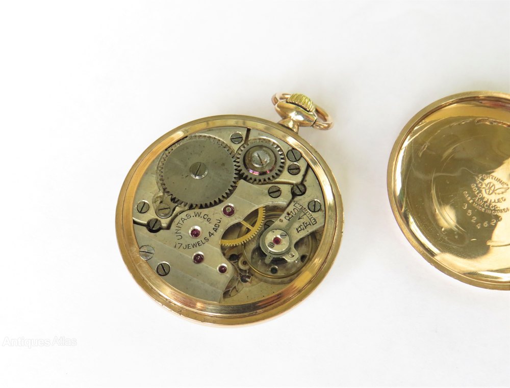 Antiques Atlas - 1930s Unitas Stem Winding Pocket Watch
