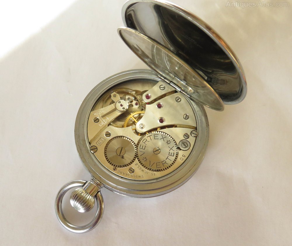Antiques Atlas - 1930s Vertex Pocket Watch By Revue Thommen