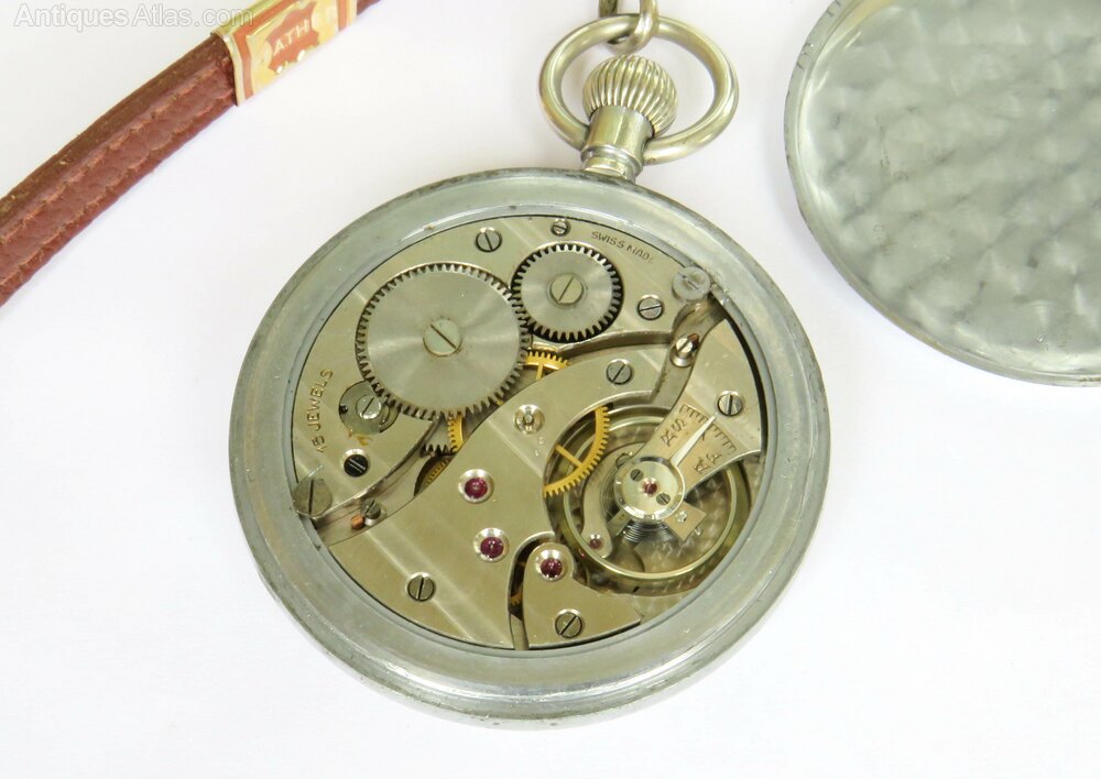 Antiques Atlas - 1940s Unitas Pocket Watch And Albert as170a14044
