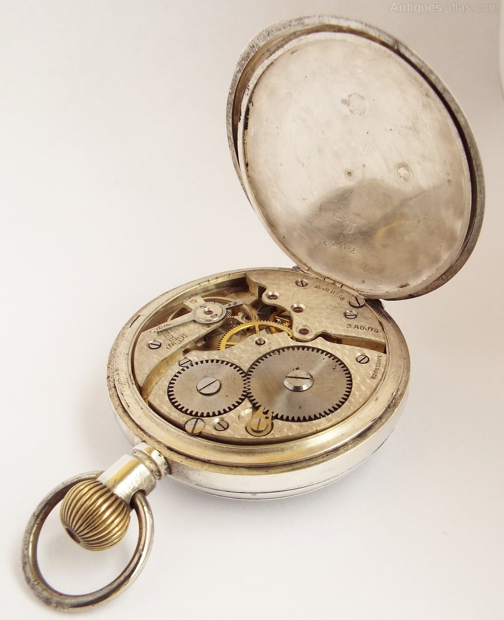 Antiques Atlas - A 1920 Silver Stem Winding Pocket Watch.