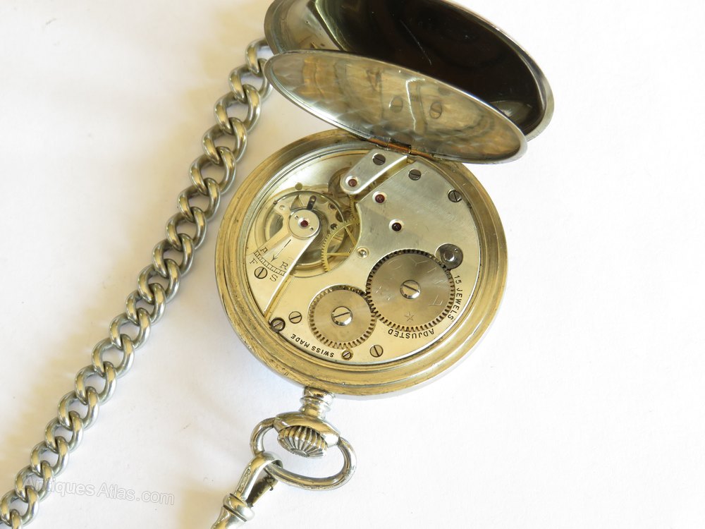 Antiques Atlas - A 1920s Cyma Pocket Watch With Chain.