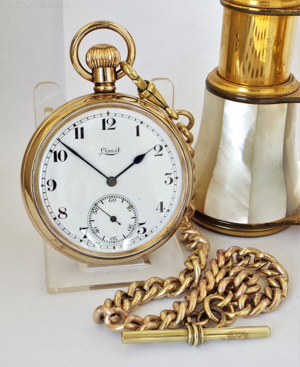 Antiques Atlas - A 1920s Limit Pocket Watch And Chain. as170a8670