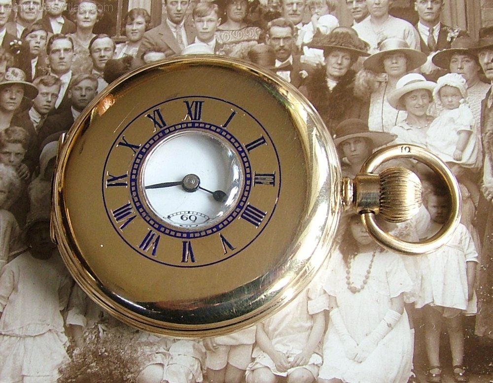 Antiques Atlas - A 1920s Record Half Hunter Pocket Watch as170a3565